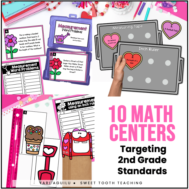 February Math Centers & Activities for 2nd Grade